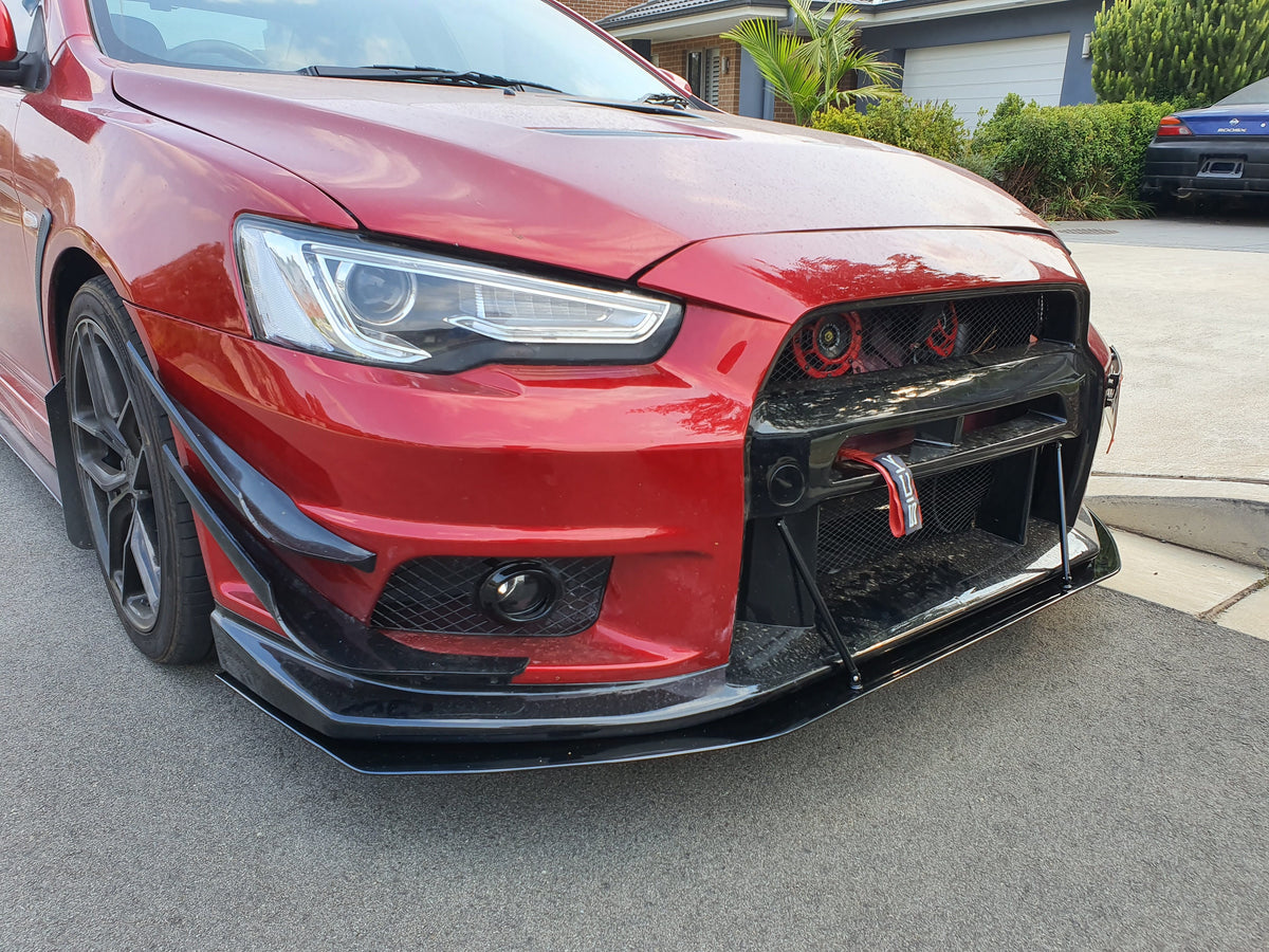 Mitsubishi Evo 10 'Varis" Front Splitter – E-Wing Aero Designs